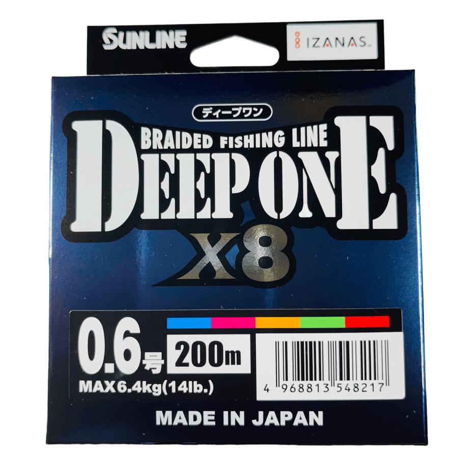 サンライン ディープワン×8 200m 0.6号 SUNLINE 8本組 PEライン DEEP ONE マルチカラー : ルアープラス - 通販 - Yahoo!ショッピング