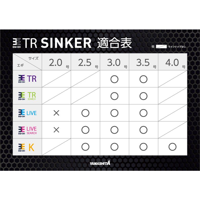 YAMASHITA ヤマシタ エギ王 TRシンカー 7g : ルアープラス - 通販 - Yahoo!ショッピング