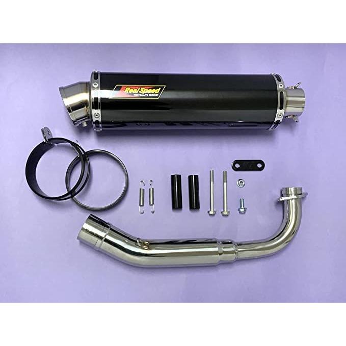 マジェスティ マジェスティ125 バイクマフラー 5CA クーガ ステンレス ブラックカラー マフラー MAJESTY125 Realspeed リアルスピード ヤマハ カスタム パーツ ...