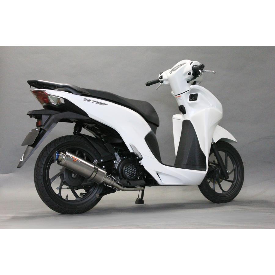 ディオ Dio110 ディオ110 バイクマフラー 2BJ-JK03 8BJ-JK03 デュラ チタンソリッド マフラー シルバー バイク用品 バイクパーツ フルエキ Valiente バリ ...