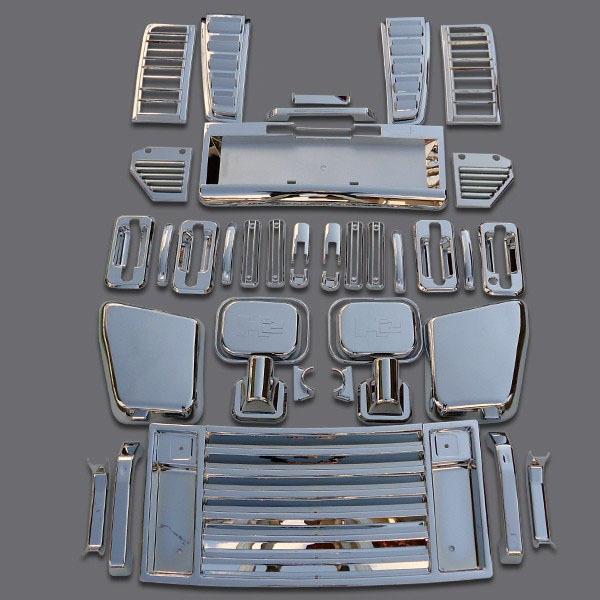 03-04y HUMMER/ハマーH2 クロームメッキ エクステリアキット40pc : LAX AUTO PARTS - 通販 - Yahoo!ショッピング