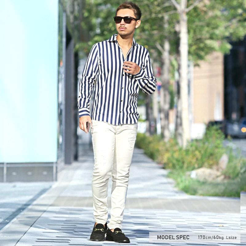 シャツ メンズ 無地 長袖/Garson Wave(ギャルソンウェーブ)日本製〜極-きわみ〜ブロードホリゾンタルカラーシャツ/日本製 国産 ブロード ブロードシャツ ドレス ...