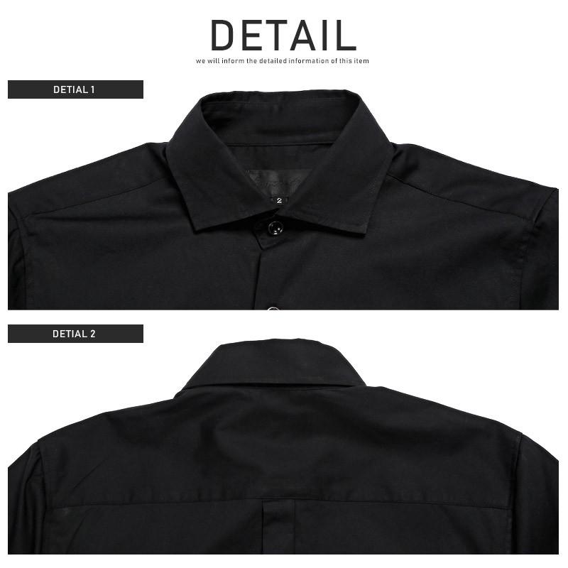 シャツ メンズ 無地 長袖/Garson Wave(ギャルソンウェーブ)日本製〜極-きわみ〜ブロードホリゾンタルカラーシャツ/日本製 国産 ブロード ブロードシャツ ドレス ...