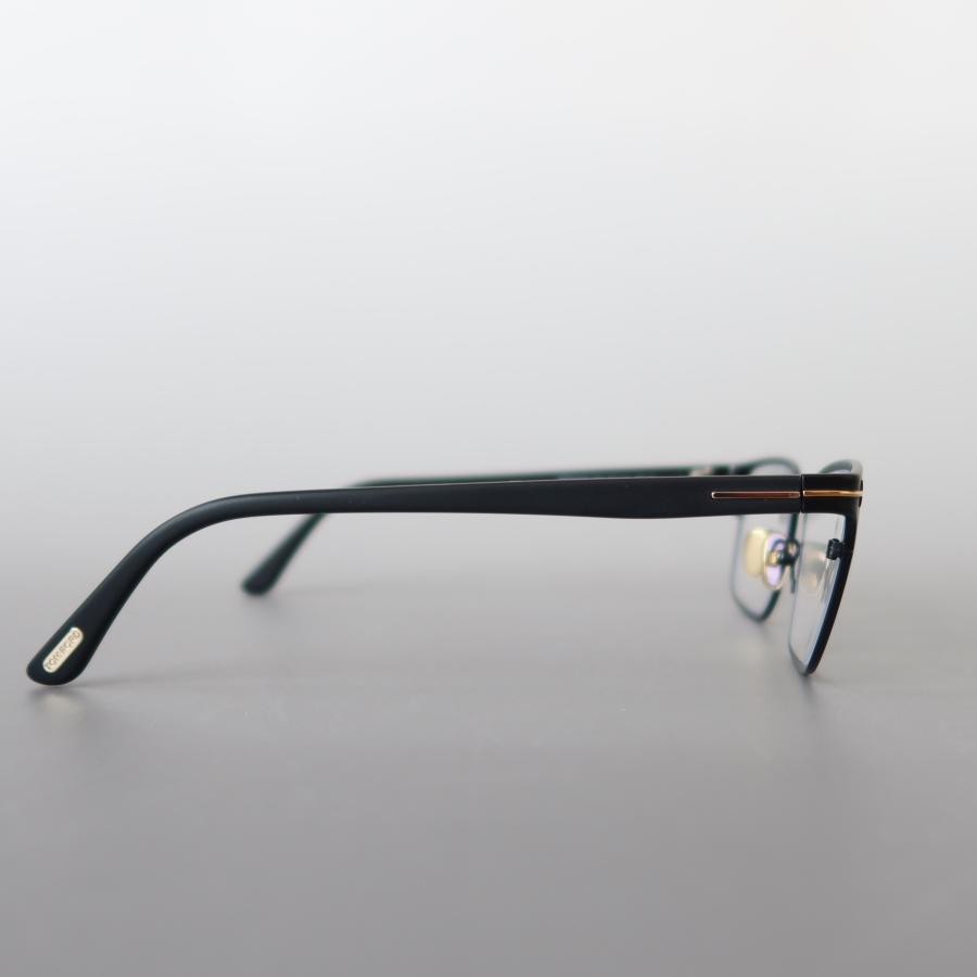 メガネ トムフォード TOM FORD スクエア マットブラック 新品 黒 金 メタル アセテート ブルーライトカット ゴールド コンビ ...