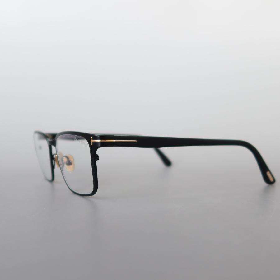 メガネ トムフォード TOM FORD スクエア マットブラック 新品 黒 金 メタル アセテート ブルーライトカット ゴールド コンビ ...