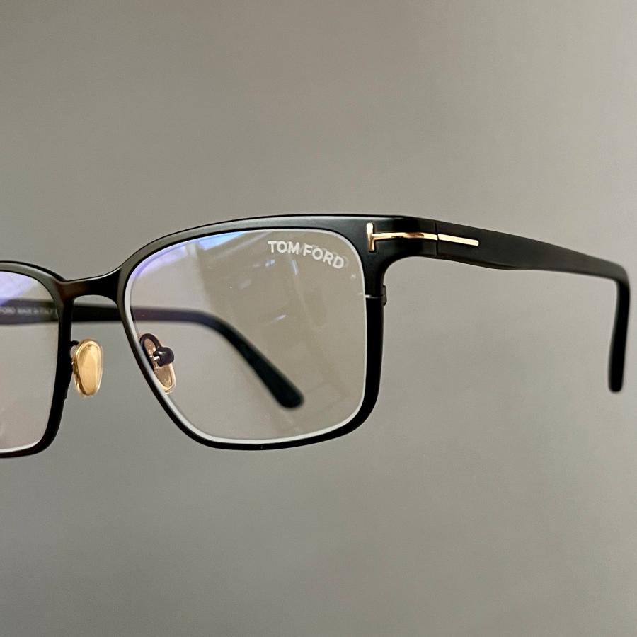 メガネ トムフォード TOM FORD メンズ レディース スクエア マットブラック 新品 黒 金 メタル アセテート ブルーライトカット ...