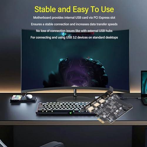 PCIe to USB 3.2 Gen 2 カード、20 Gbps、USB ポート 5 個 、 用 Linux OS X PC PCI : LUXSPEI - 通販 - Yahoo!ショッピング