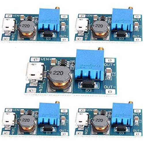 Hailege 5個セット 2A DC-DC昇圧ステップアップ変換モジュールMicroUSB 2V-24Vから5V-28V 9V 12V 24V : LUXSPEI - 通販 - Yahoo ...