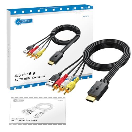 AUTOUTLET RCA to HDMI 変換 コンバーター 16:9/4:3 AV hdmi 72 : LUXSPEI - 通販 - Yahoo!ショッピング