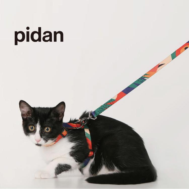 pidan ピダン 猫 ハーネス リード ダブルロック ワンタッチ式 抜けない 絡まり 防止 簡単 猫用ハーネス 猫用リード ねこハーネス ねこリード 送料無料 : Lycka Till ...