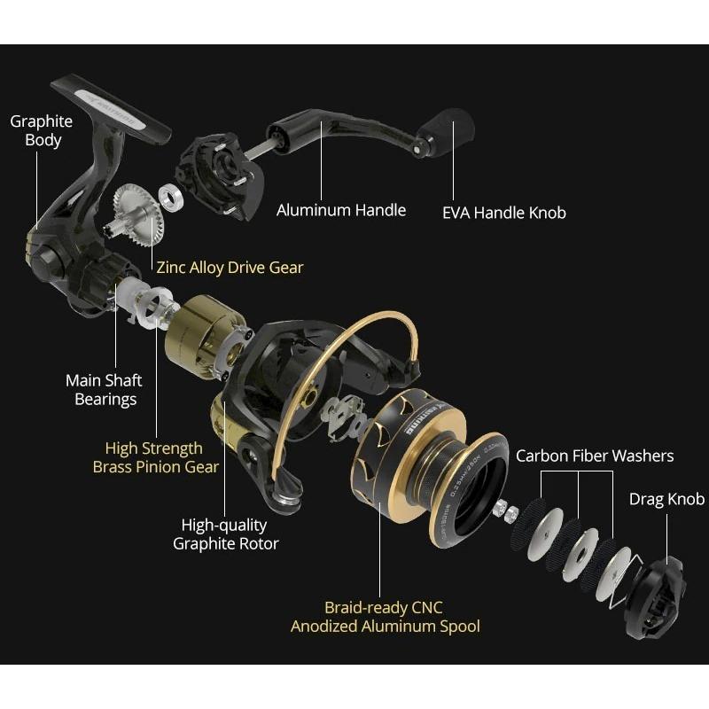 KASTKING Kastking 3000 Valiant Eagle Spinning Reel Gold カストキング ヴァリアント ...