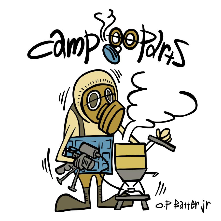 CAMPOOPARTS キャンプ オーパーツ 「蒸しぇら」 15cm 2段 ステンレス ブラック BLACK 【シェラカップ無】 MIL仕様 ミリタリー セイロ 蒸し器 アウトドア :co ...