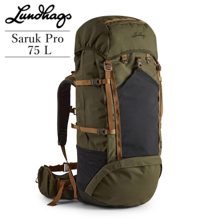 Lundhags 北欧生まれの 高機能 防水 バックパック Saruk Pro 75 L Regular Short 大容量 75L 丈夫で ...