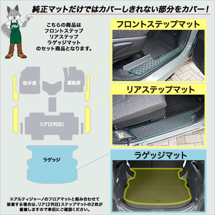 シエンタ(車) シエンタ 10系 5人乗 ラゲッジマット ステップマット ラバー製 ゴム 防水 撥水性 : 車のマット専門店アルティジャーノ - 通販 - Yahoo!ショッピング
