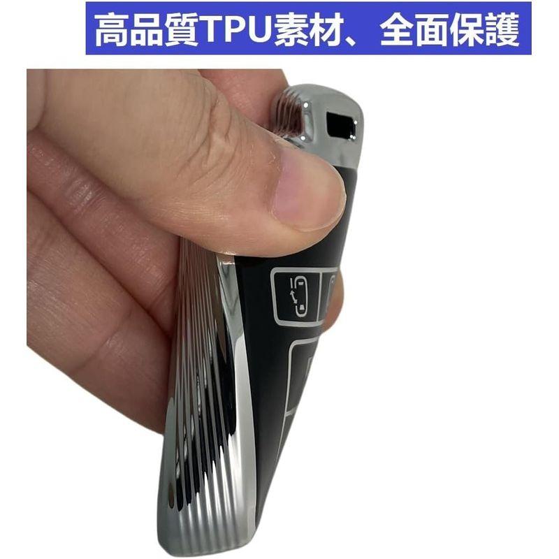 YANMW ヴォクシーノア 80系キーケースシエンタキーカバー 適合トヨタアルファード ヴェルファイア 30系 スマートキーケース(シルバー : 20240212183854-00211 ...