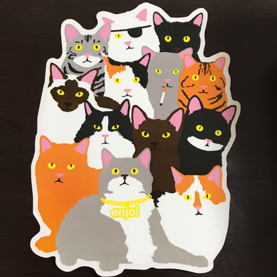 enjoi 【ST-99】Enjoi Skateboard エンジョイ スケートボード ステッカー CAT COLLAGE : M&EARTH ...