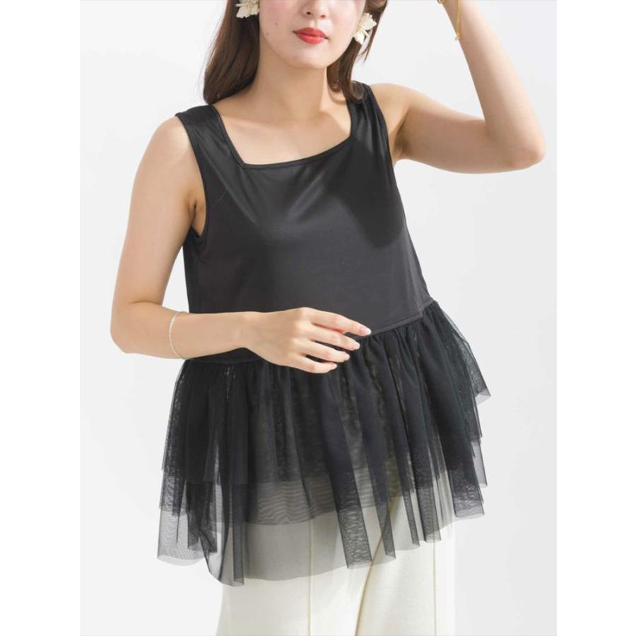 PICCIN ピッチン 即日発送 前後2wayチュール重ねタンクトップ 147880 タンクトップ ノースリーブ レディース : M.i.e - 通販 - Yahoo!ショッピング