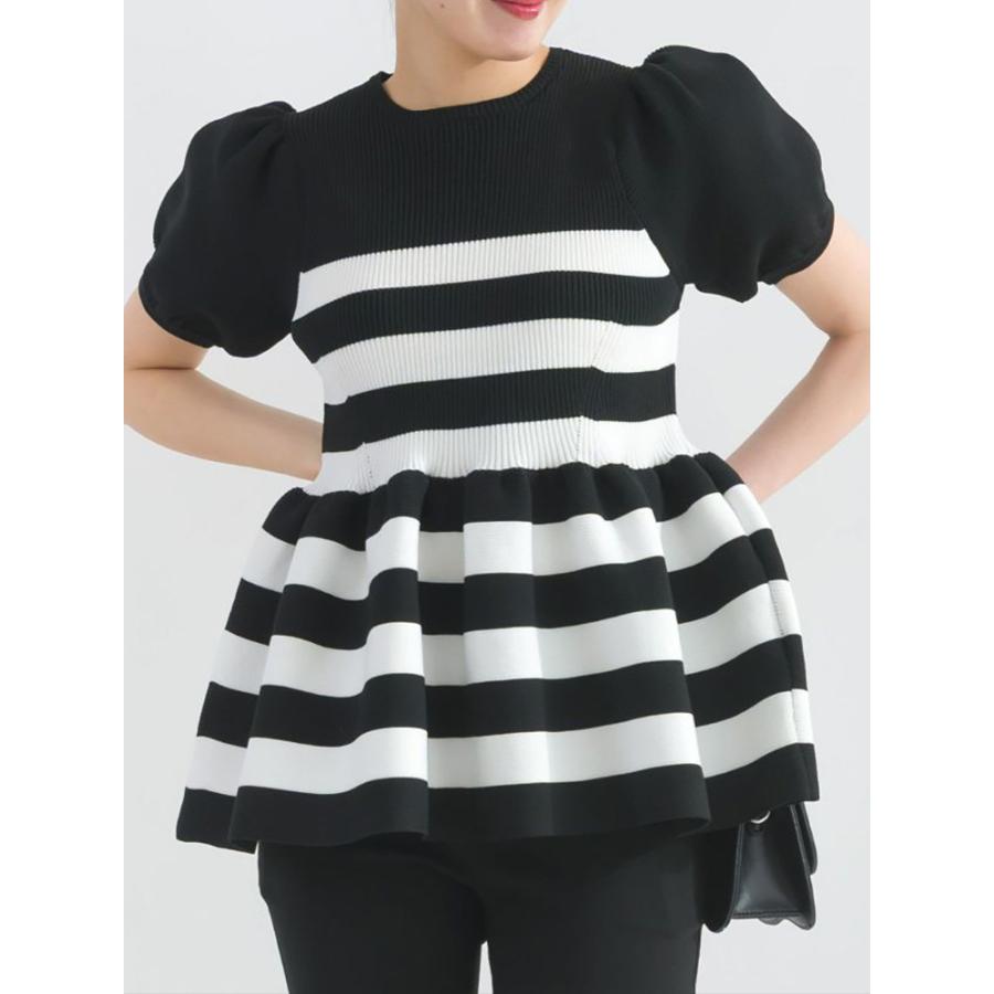 PICCIN PERLA ピッチンぺルラ 即日発送 パフスリーブペプラムニット 906500 半袖 Tシャツ レディース ペプラム 半袖ニット : M.i.e - 通販 - Yahoo!ショッピング