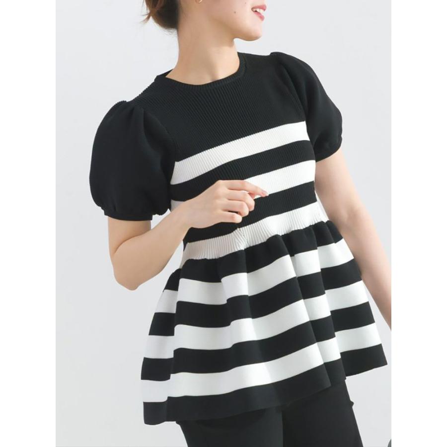 PICCIN PERLA ピッチンぺルラ 即日発送 パフスリーブペプラムニット 906500 半袖 Tシャツ レディース ペプラム 半袖ニット : M.i.e - 通販 - Yahoo!ショッピング