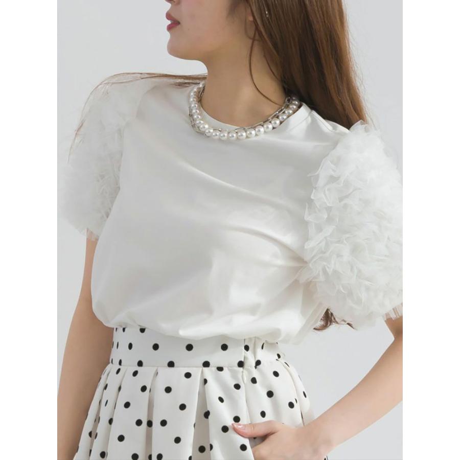 PICCIN PERLA ピッチンぺルラ 即日発送 チュールスリーブプルオーバー 906560 半袖 Tシャツ レディース ペプラム : M.i.e - 通販 - Yahoo!ショッピング
