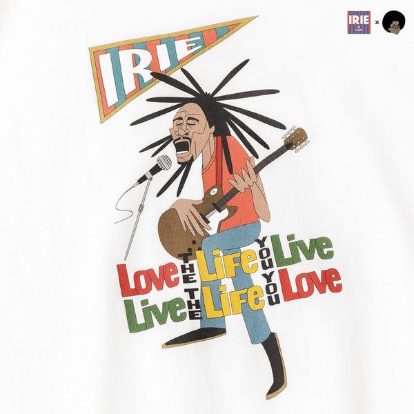 IRIE IRIE Tシャツ × Hirokazu Ishii LOVE THE LIFE TEE IRSS24023 ホワイト オリーブ ...