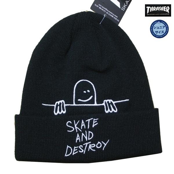 THRASHER ニットキャップ ジュニアサイズ 21TH-N74K スラッシャー キッズ ブラック ブラウン [メール便可] : メリケン ...