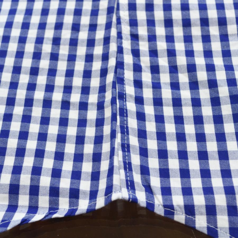MANUAL ALPHABET Manual Alphabet(マニュアルアルファベット) 100/2 GINGHAM BD SHT Bulging Fit (ゆったり) Navy : メンズ ...