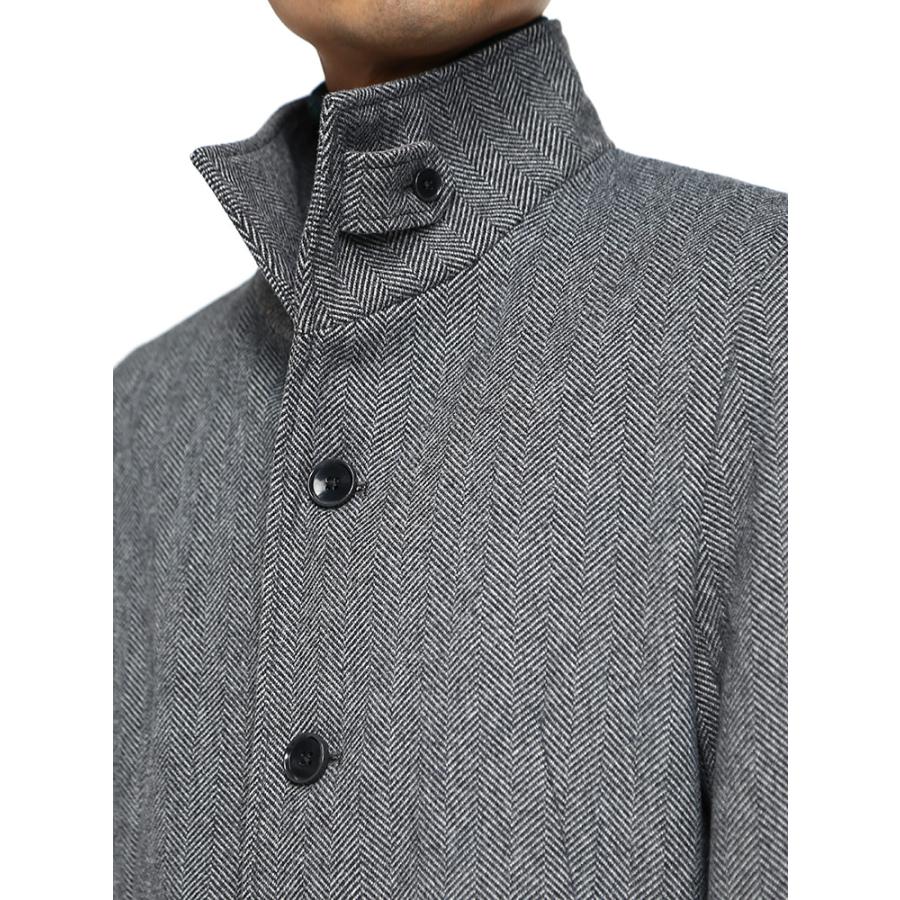コート メンズ ビジネス 紳士 ふわかる WOOLLY+ ストレッチ 総柄 アウター 軽い スタンド VITTORIO VENETO ...