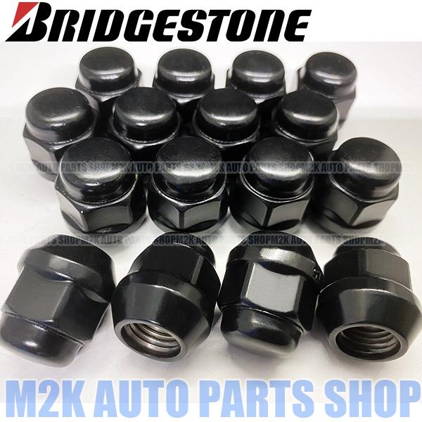 BRIDGESTONE ブリヂストン ホイールナット ブラック ショートナット P1.5 19HEX ツバ付 16個 M12 BS ブリジストン : M2K AUTO PARTS - 通販 ...