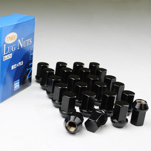 ホイールナット 国産 ブラックナット 24個 P1.5 17HEX 日本製ハイエース サーフ 予備 エリシオン : M2K AUTO PARTS - 通販 - Yahoo!ショッピング