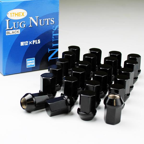 ホイールナット 国産 ブラックナット 24個 P1.5 17HEX 日本製 6穴 ハイエース 予備 ステップワゴン : M2K AUTO PARTS - 通販 - Yahoo!ショッピング