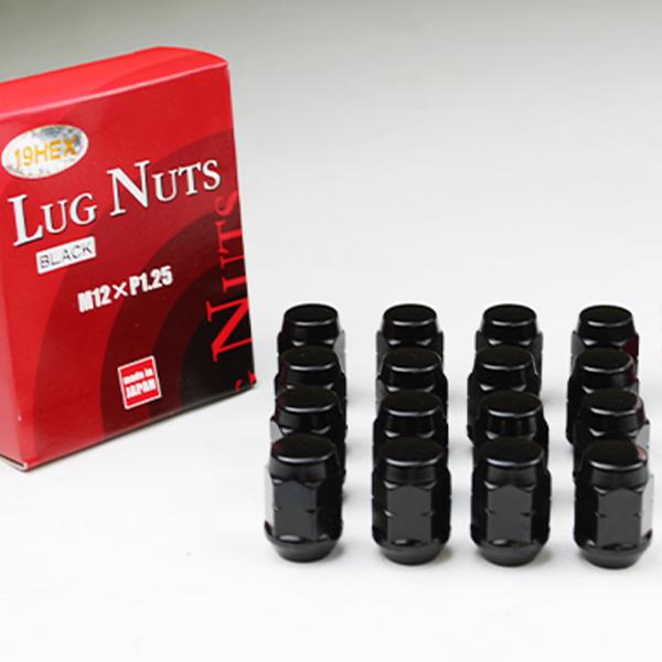 速達 日本製 ホイールナット ブラックナット P1.25 19HEX 16個 袋ナット M12 国産車 コンパクトカー バレーノ イグニス : M2K AUTO PARTS - 通販 ...