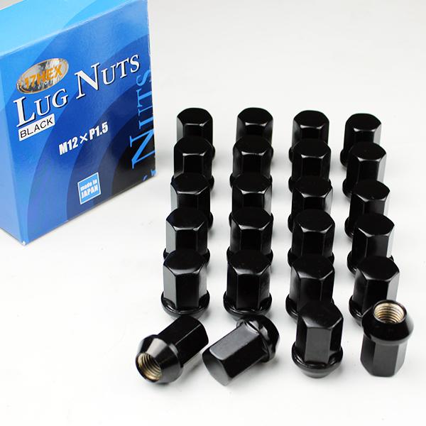 日本製 ホイールナット 24個 ブラックナット P1.5 P1.25 17HEX 袋ナット 国産 : M2K AUTO PARTS - 通販 - Yahoo!ショッピング