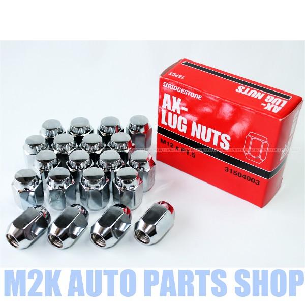 BRIDGESTONE ポイント3倍 ブリヂストン 製 ホイールナット メッキナット P1.5 P1.25 21HEX 24個 袋ナット M12 BS ハイエース サファリ ランクル パジェロ ...