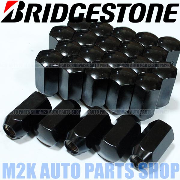 BRIDGESTONE 速達 ブリヂストン ホイールナット 24個 50mm ブラック ロングナット 21HEX P1.5 P1.25 ハイエース ランクル キャラバン : M2K AUTO ...