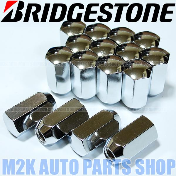 BRIDGESTONE ブリヂストン ホイールナット 16個 50mm メッキ ロングナット 21HEX P1.5 P1.25 N-BOX タント ジムニー フィット : M2K AUTO ...