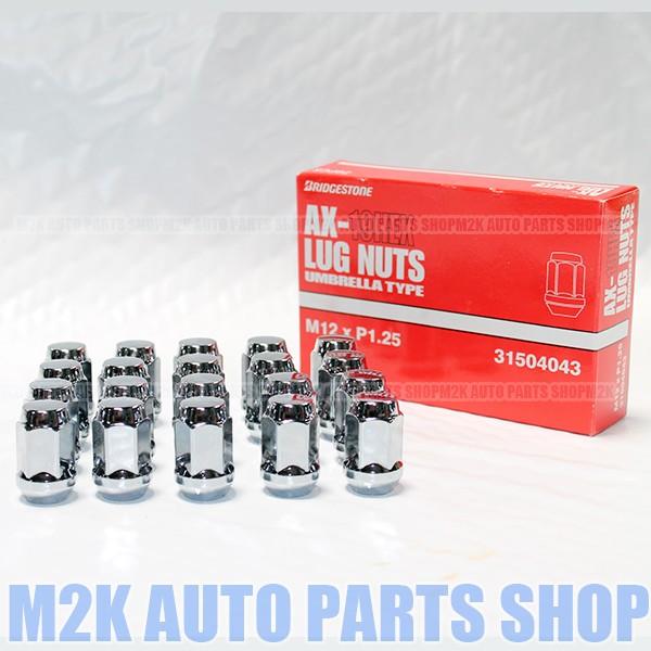 BRIDGESTONE 速達 ポイント3倍 ブリヂストン 製 ホイールナット メッキナット P1.5 P1.25 19HEX 20個 袋ナット M12 BS プリウス クラウン アルファード ...