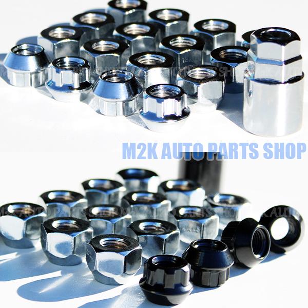 ロックナット 16mm 16個 ショートナット M12 P1.5 P1.25 ソケット ホイールナット 21HEX メッキナット ブラック : M2K AUTO PARTS - 通販 ...