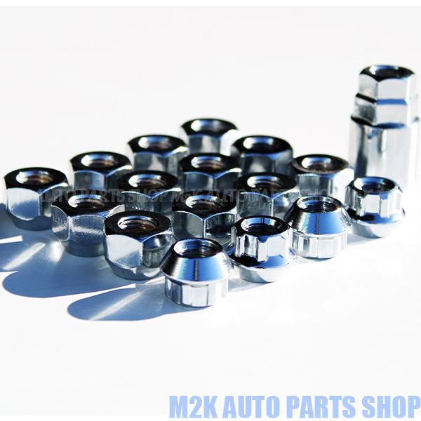 ロックナット 16mm 16個 ショートナット M12 P1.5 P1.25 ソケット ホイールナット 21HEX メッキナット ブラック : M2K AUTO PARTS - 通販 ...