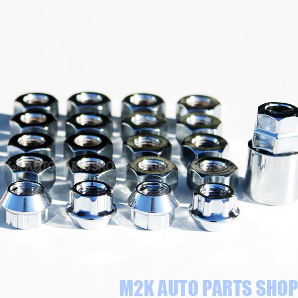 ロックナット 16mm 20個 ショートナット M12 P1.5 P1.25 ソケット ホイールナット 21HEX メッキナット ブラック : M2K AUTO PARTS - 通販 ...