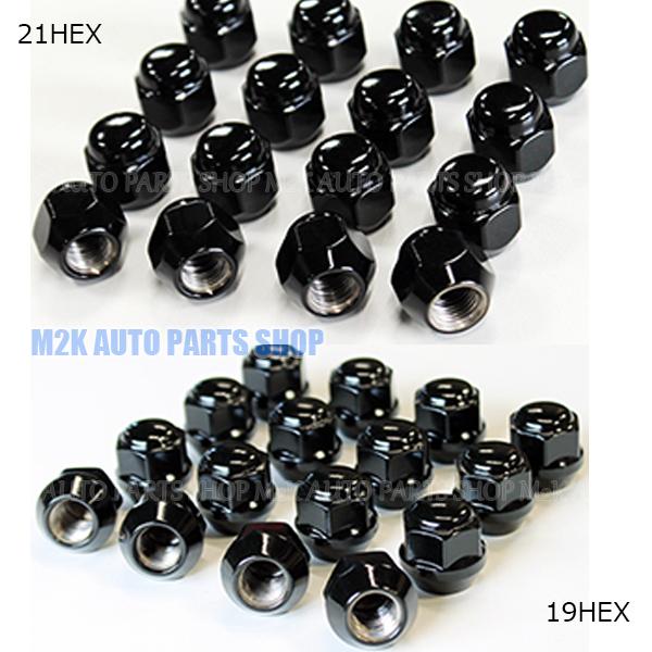 ショートナット ブラック 20個 M12 P1.25 P1.5 19HEX 21HEX ホイールナット ブラックナット : mk-etc-sh20all-bk : M2K AUTO PARTS ...