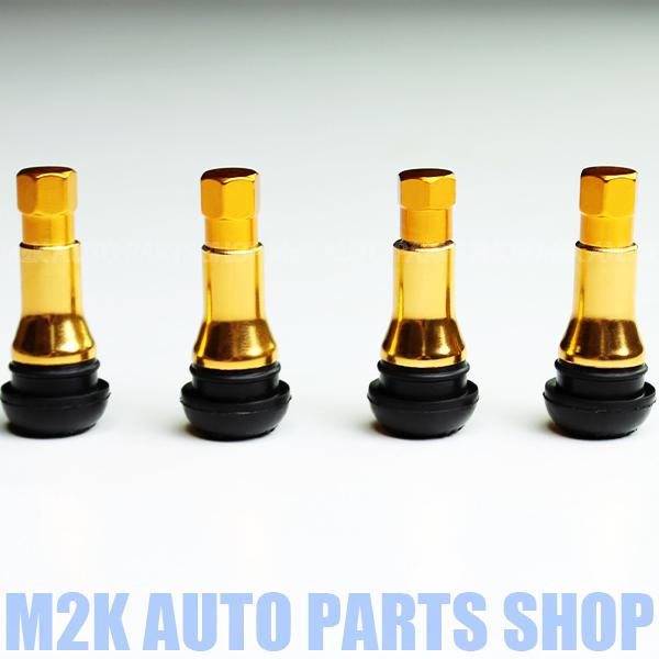 Ocean Pacific 国産 エアーバルブ TR-413 スリーブ 付 4個 エア バルブ スナップインバルブ タイヤ ゴムバルブ フルカバー ゴールド TR-413FC-PA-OS ...