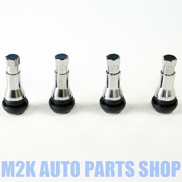 Ocean Pacific 国産 エアーバルブ TR-413 スリーブ 付 4個 エア バルブ スナップインバルブ タイヤ ゴムバルブ フルカバー シルバー TR-413FC-PA-OS ...