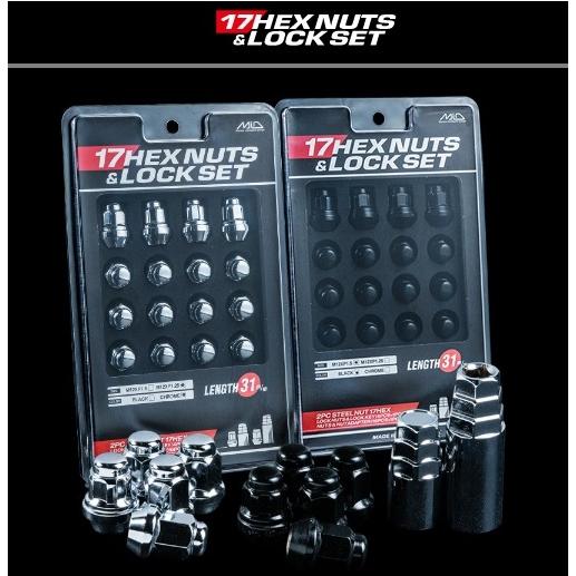 RAYS MARUKA MID ロックナット ホイールナット P1.25 20個 17HEX 19HEX 21HEX クローム メッキナット :MK-MID-171921LOCK-m125 ...