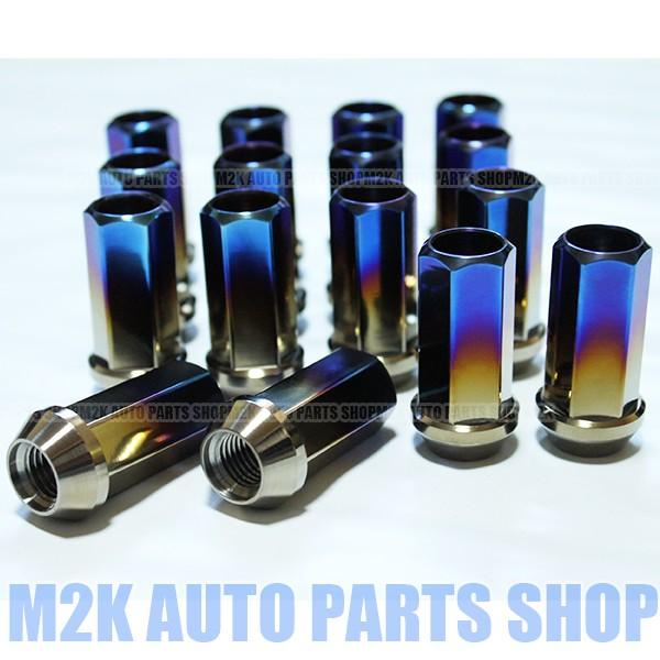 チタン ホイールナット レーシング 1個 P1.5 貫通 ナット ロング 17hex レインボー 焼色 : M2K AUTO PARTS - 通販 - Yahoo!ショッピング