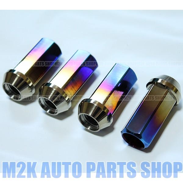 チタン ホイールナット レーシング 24個 P1.5 貫通 ナット ロング 17hex レインボー 焼色 ハイエース : M2K AUTO PARTS - 通販 - Yahoo!ショッピング