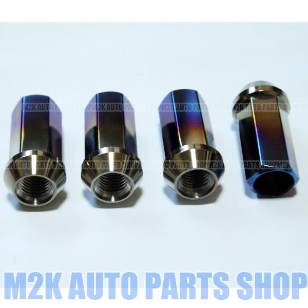 チタン ホイールナット レーシング 24個 P1.5 貫通 ナット ロング 17hex レインボー 焼色 ハイエース : M2K AUTO PARTS - 通販 - Yahoo!ショッピング