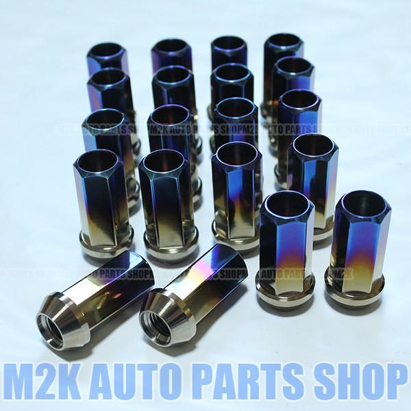 チタン ホイールナット レーシング 24個 P1.5 貫通 ナット ロング 17hex レインボー 焼色 ハイエース : M2K AUTO PARTS - 通販 - Yahoo!ショッピング