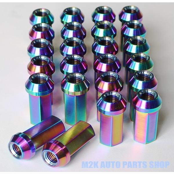 チタン ホイールナット レーシング 24個 P1.5 貫通 ナット ロング 17hex ネオクローム ハイエース : M2K AUTO PARTS - 通販 - Yahoo!ショッピング