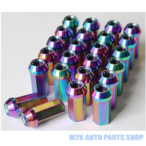 チタン ホイールナット レーシング 24個 P1.5 貫通 ナット ロング 17hex ネオクローム ハイエース : M2K AUTO PARTS - 通販 - Yahoo!ショッピング